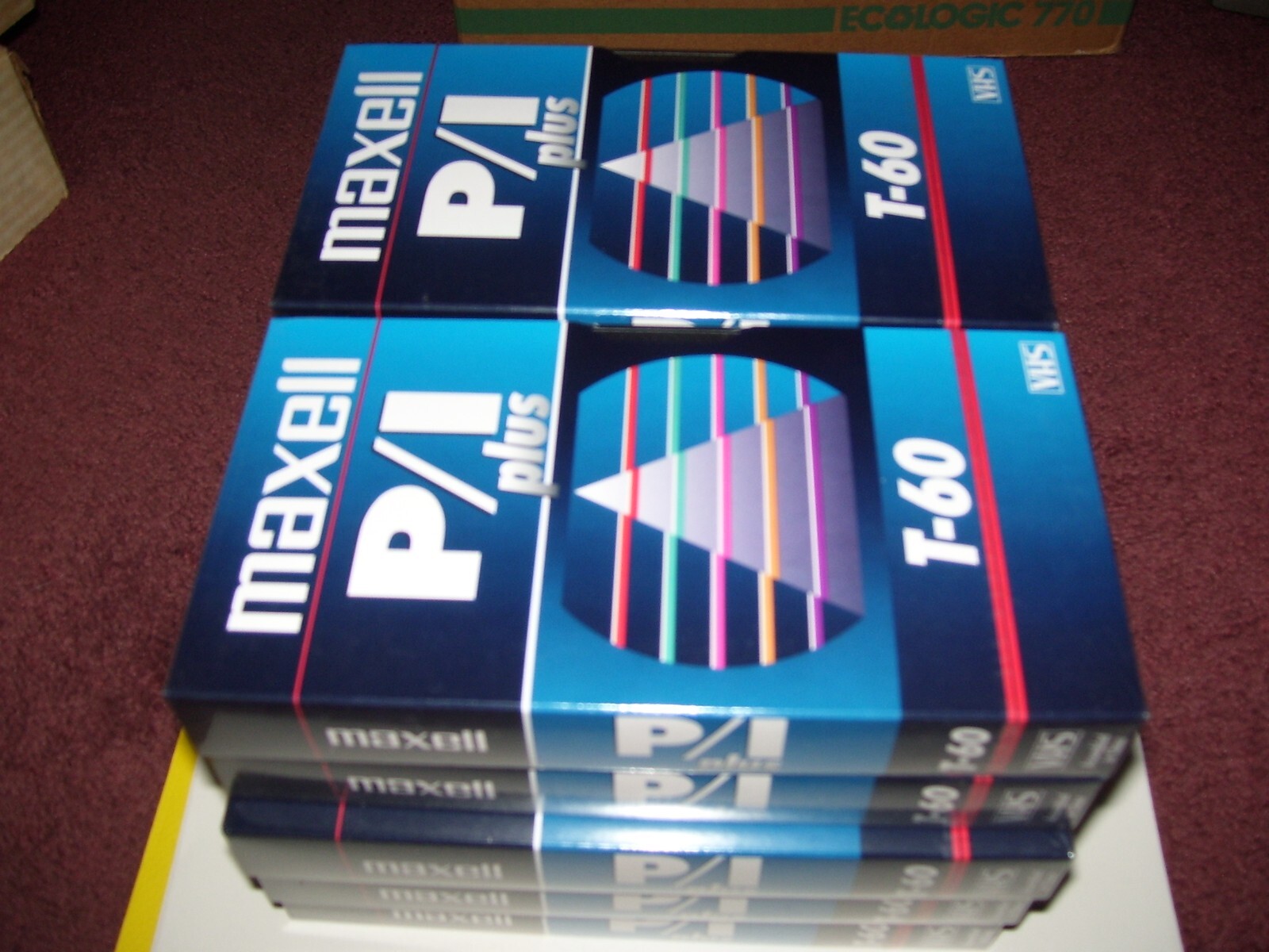 New Set of 10 Maxwell P/I Plus t-60 VHS Tapes Sealed + 3 more studio ...