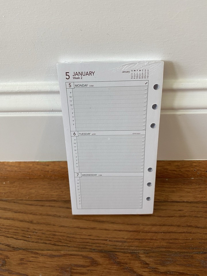 2026 Weekly Planner Refill AT-A-GLANCE Size 3 White 2 Page Week 063 ...