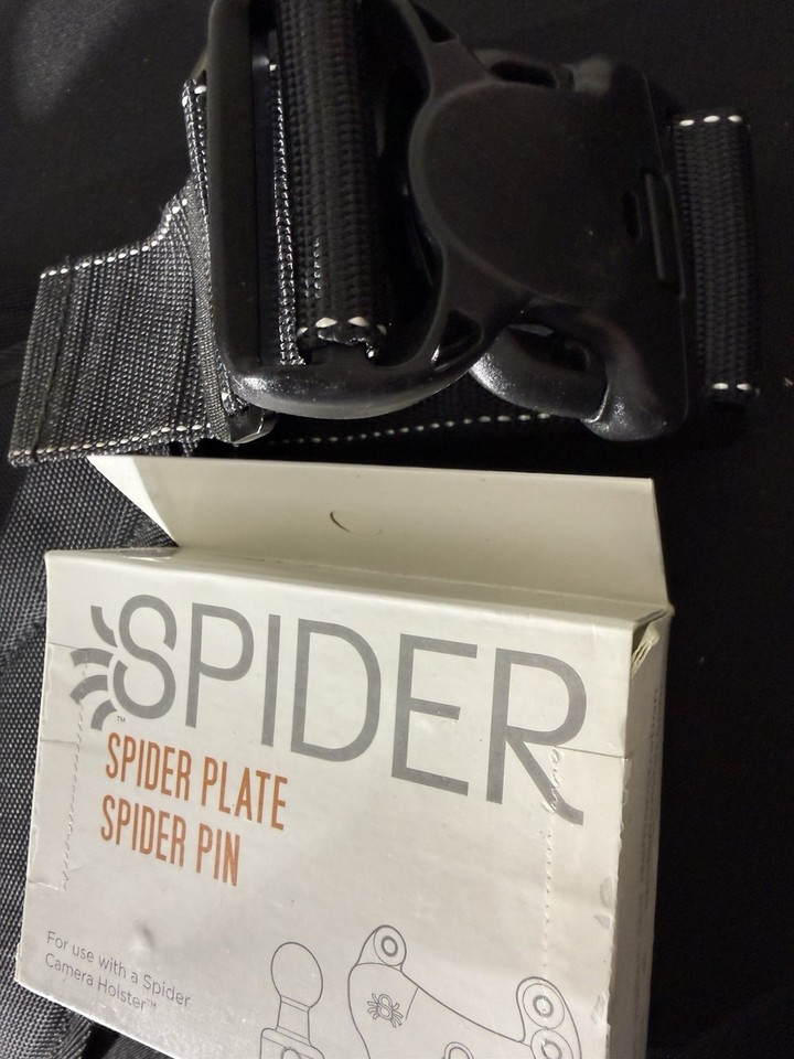 Spider Adjustable Nylon Camera Harness Holster Belt System Black DSLR w ...