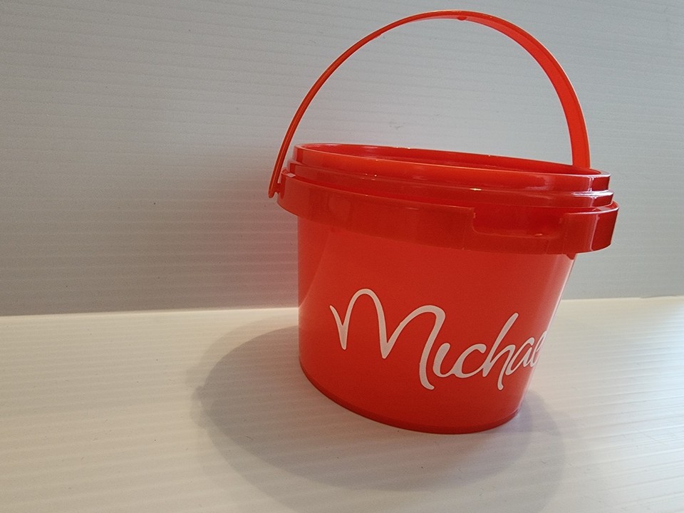 Michaels Mini Bucket With Handle & Lid 10.1 Fl Oz / 300 mL HTF | eBay