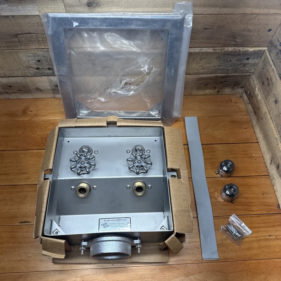 Acorn Model 8186 Neptune Stainless Steel Wall Box With Hose Valves New ...