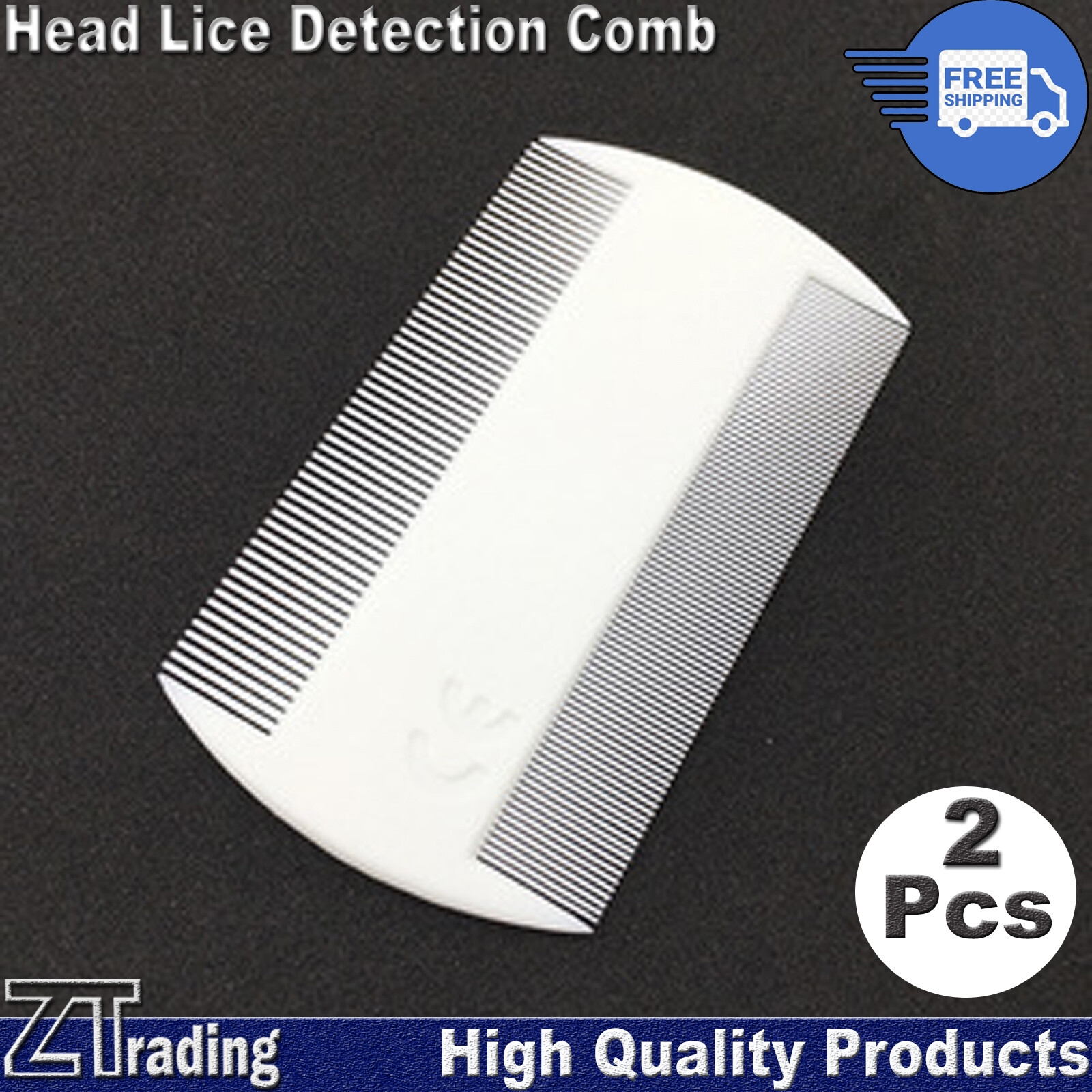 2 Pieces White Double Sided Fine Tooth Nit Comb for Head Lice Detection ...