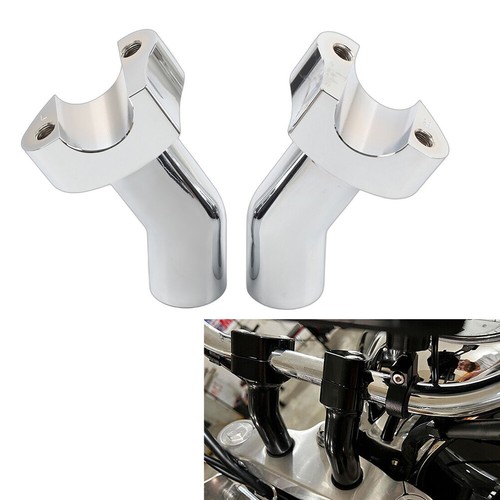 US 3 1/2" Pullback Handlebar Risers Chrome For Harley 1" Bar Dyna ...