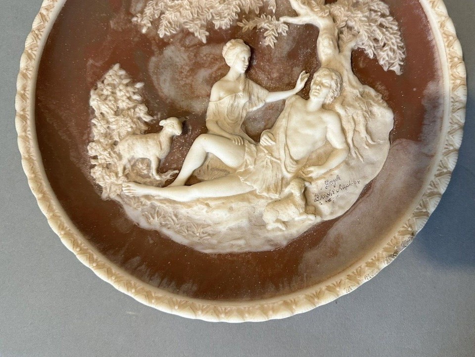 Vintage Incolay Stone Wall Hanging 10" Plate Plaque 13719 A Thing of ...