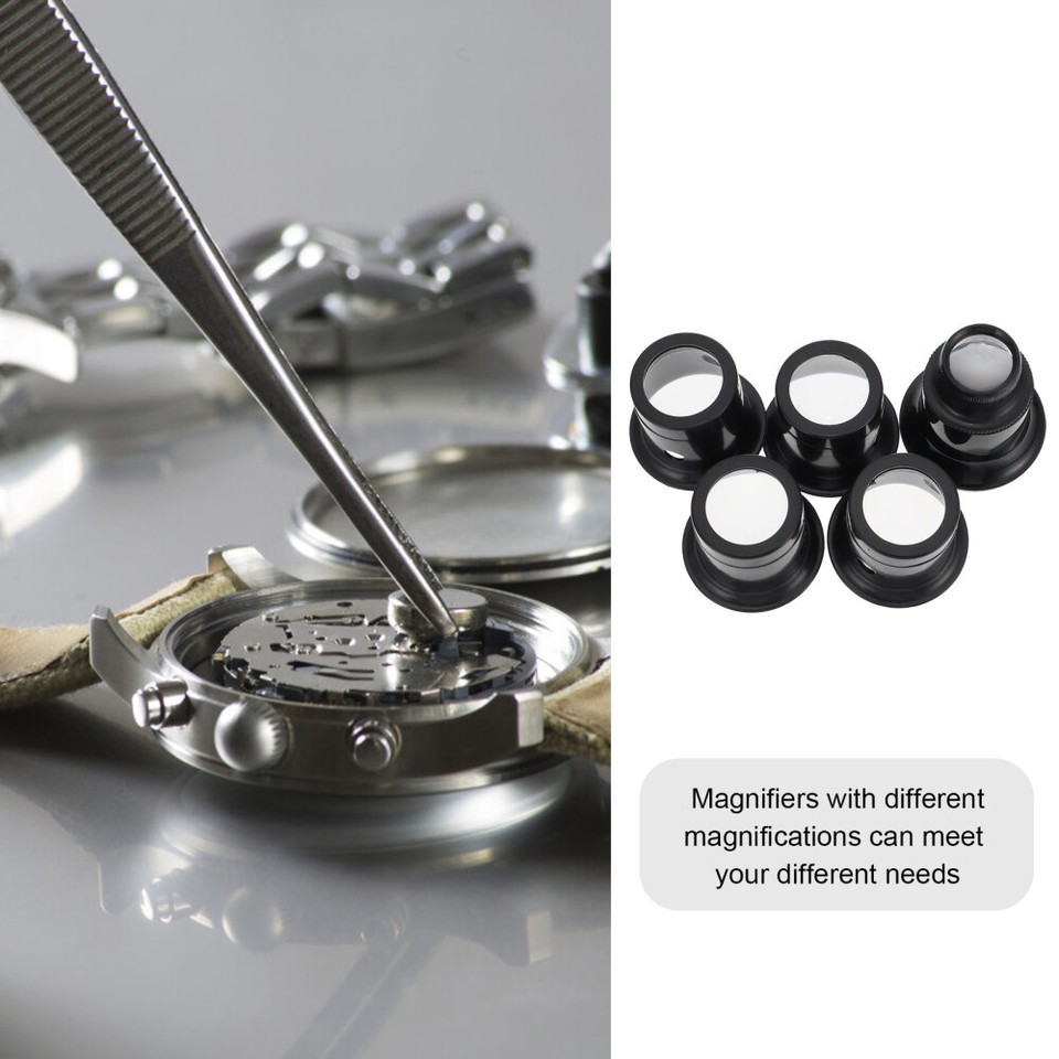 5Pcs Watchmakers Magnifier Eye Magnifying Glass Watchmaker Eye ...