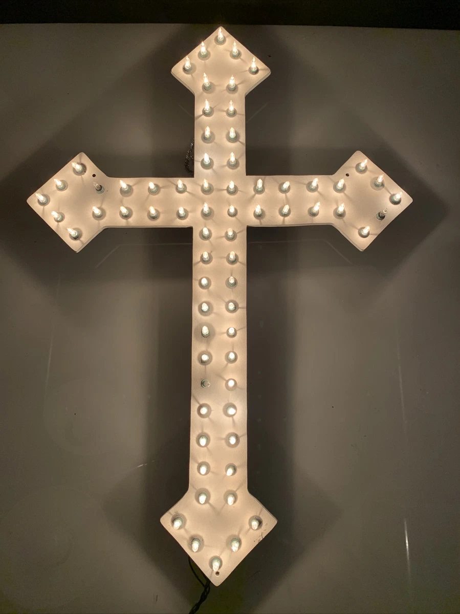 Large Outdoor Lighted Cross