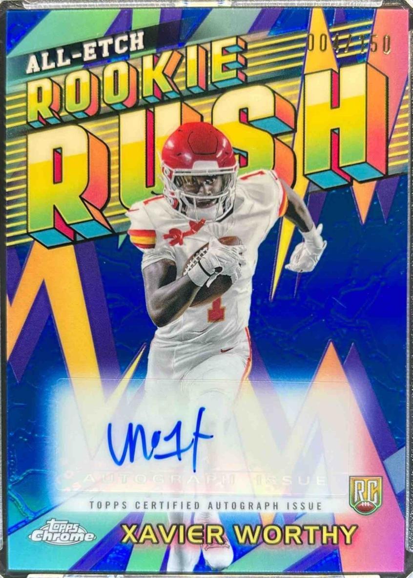 2024 Topps Chrome - All-Etch Rookie Rush Autographs Xavier Worthy #RRA ...