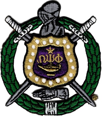 Omega Psi Phi Escutcheon Shield Wreath Emblem Iron-On Patch | eBay