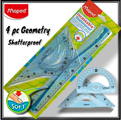 Maped 4 piece Shatterproof Geometry Set | eBay UK