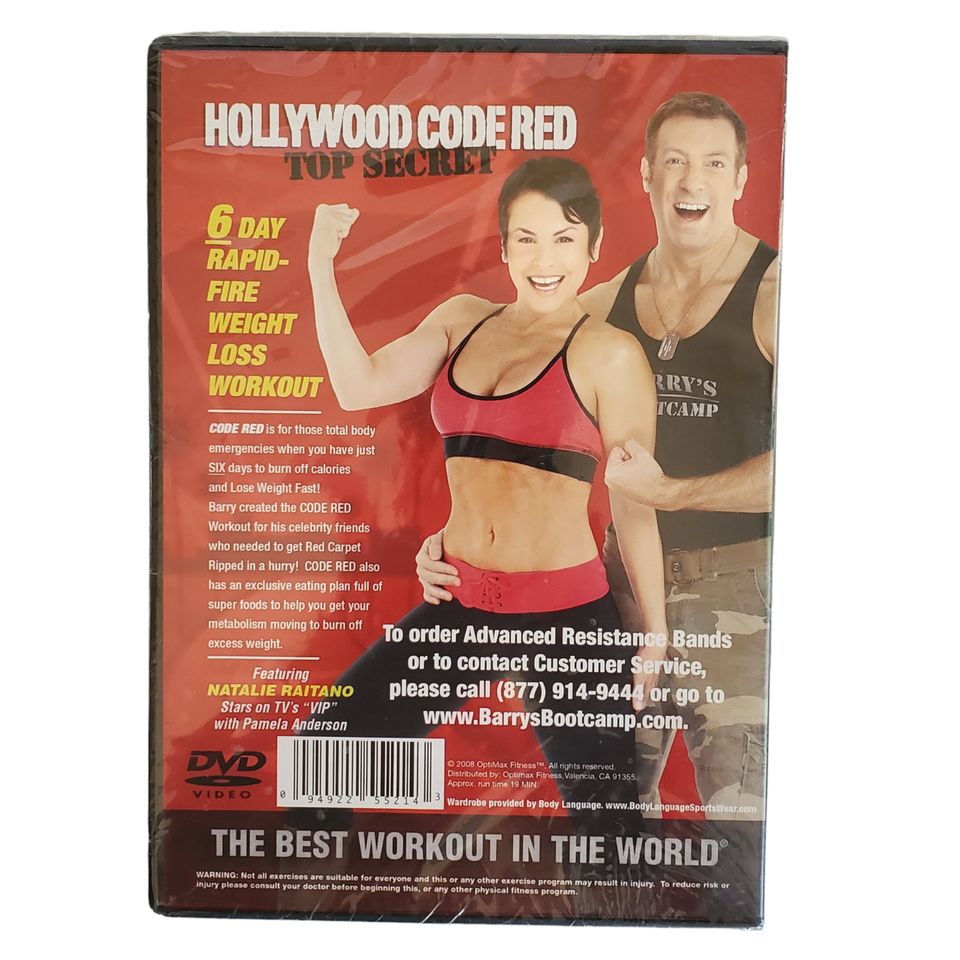 Barry's Bootcamp DVD Hollywood Code Red 6 Day Rapid Fire Weight Loss Workout 94922552143 | eBay