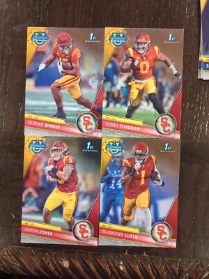 2023 Bowman Chrome University 1st USC Lloyd Jones Singer Foreman | eBay