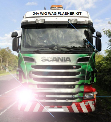 24V Wig Wag Car Alternating Headlight Flasher Kit - WITH FUSE! | eBay