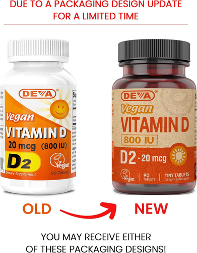 Deva Nutrition - Vegan Vitamin D2 800 IU - 90 Tablets | eBay