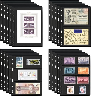 10 Sheets Stamp Pages for Stamp Album Binder, Stamp Collecting Supplies ...