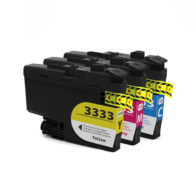 Generic LC3333 B-3333 dye c/m/y ink set for brother MFC-J1100dw MFC ...