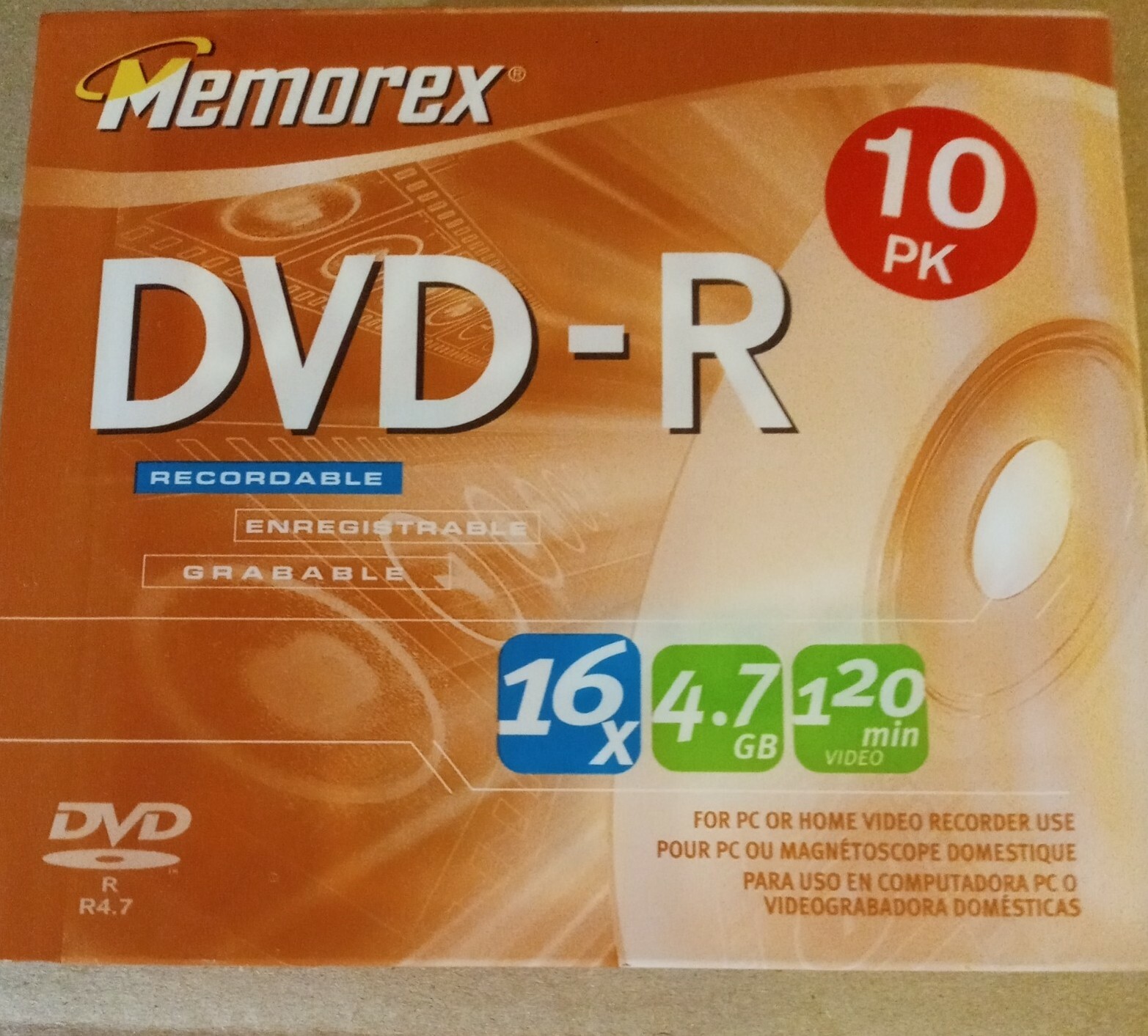 Memorex DVD-R 10PK 16X 4.7 GB 120 Min Recordable Disk 2005 wrapped | eBay