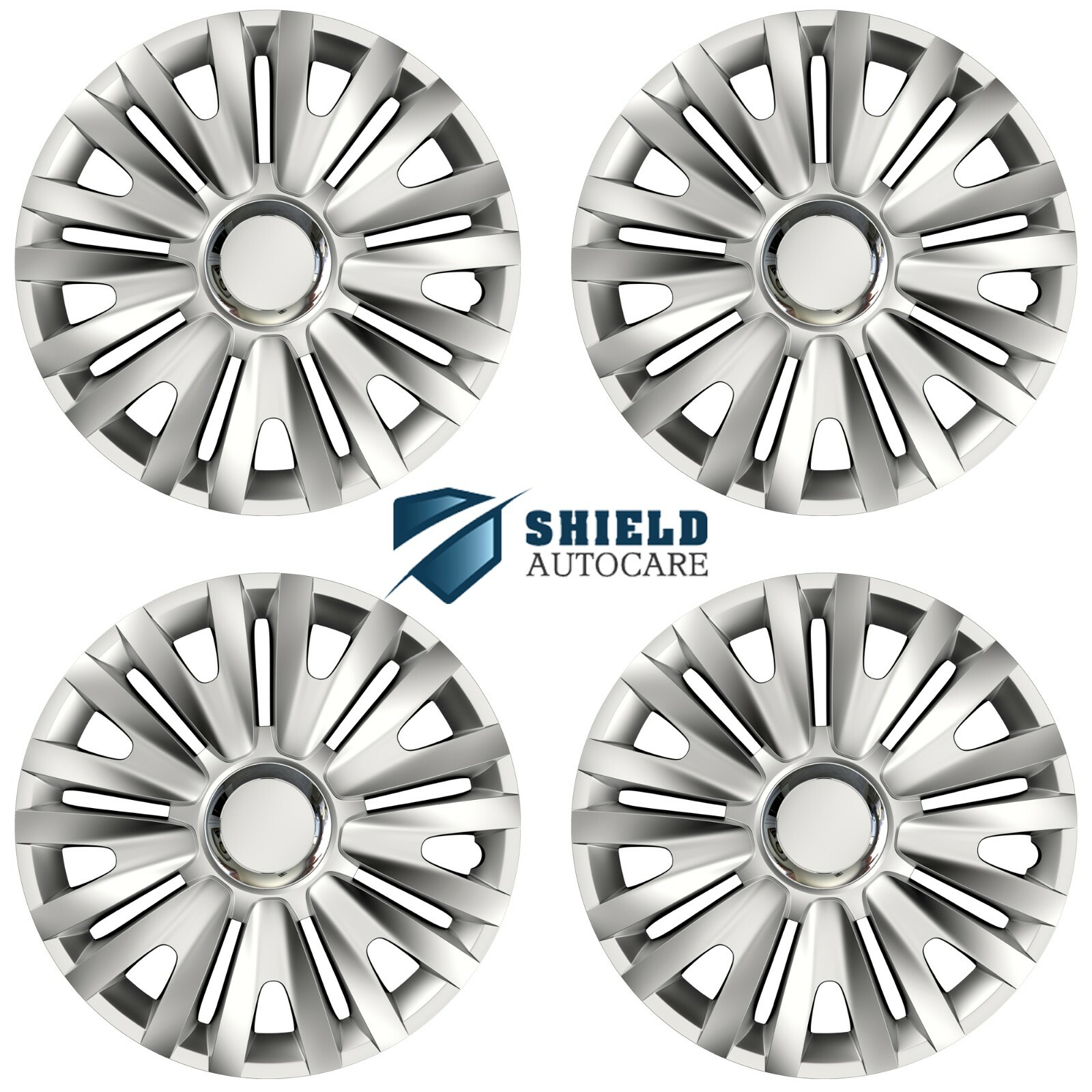 Wheel Trims 13" Hub Caps Royal RC Plastic Covers Set of 4 Silver Fit ...