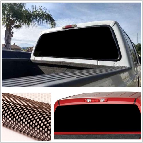 22" x 65" BLACK Rear Window Perforated Decal Tint Graphic Sticker Truck ...