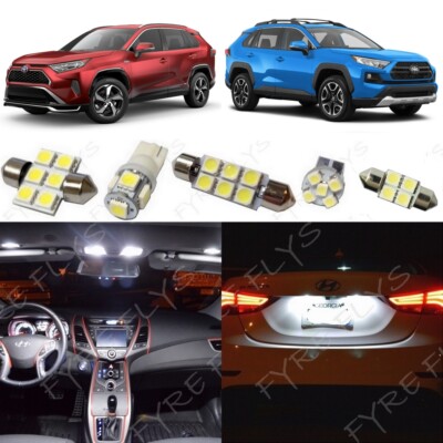 8x White LED lights interior package kit for 2016-2023 Toyota RAV4 ...