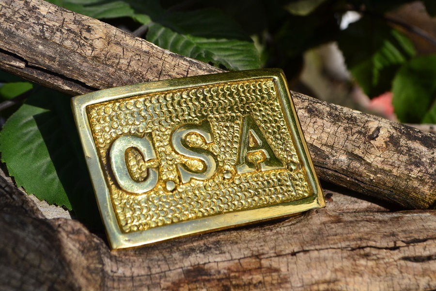 Civil War CSA Confederate States of America Rectangle Belt Buckle ...