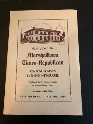 Vintage Facts About The Times Republican Newspaper Marshalltown Iowa ...