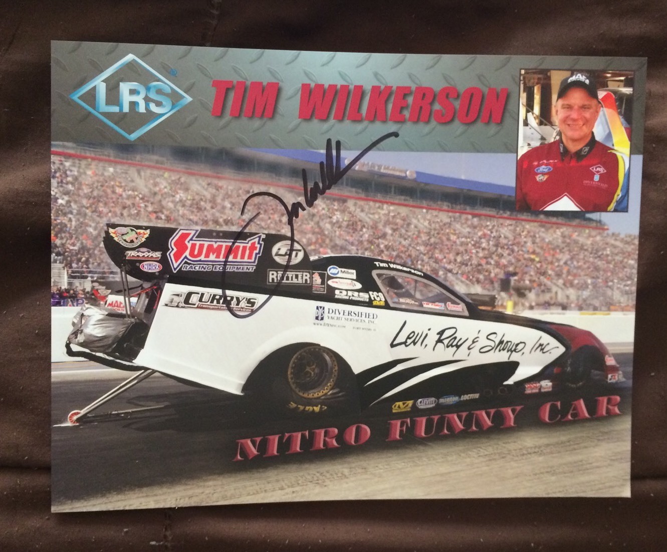 Tim Wilkerson Signed Promo Card Funny Car Nhra Photo 2015 Autographed ...