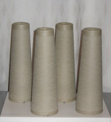 4x 23cm Empty Cardboard Wool Cones knitting / Christmas craft Pls read ...