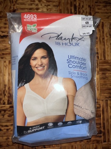Playtex 18 Hour Ultimate Shoulder Comfort Full Coverage Bra-4693, 42B ...