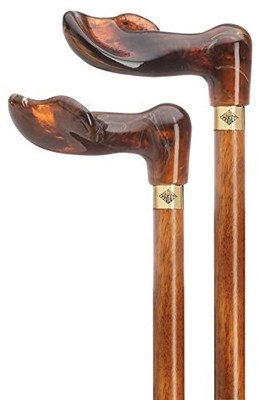 Harvy Canes - Amber Acrylic Palm Grip on Cherry-Right Hand - Walking ...