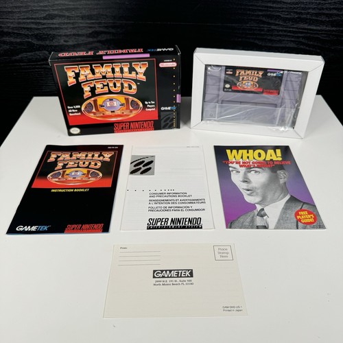 Family Feud (Super Nintendo, SNES USA) GameTek COMPLETE - Excellent ...