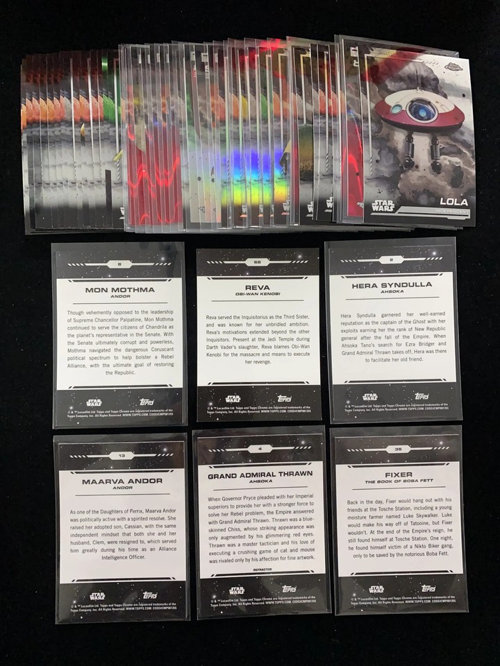 2025 Topps Chrome Star Wars Red Raywave Mon Mothma Maarva Andor Lot*50 ...