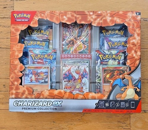 Pokémon TCG: Charizard ex Premium Collection Box -6 Packs Factory ...