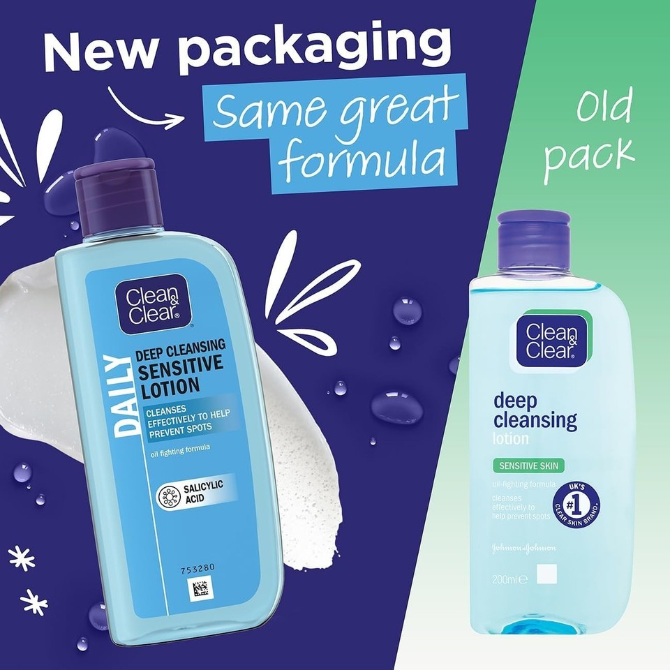 Clean & Clear Cleansing Lotion Sensitive Skin 200ml x 3 | eBay UK