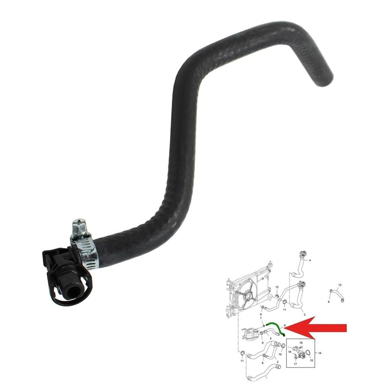 Coolant Flange Housing Expansion Header Tank Hose For Vauxhall Corsa D ...