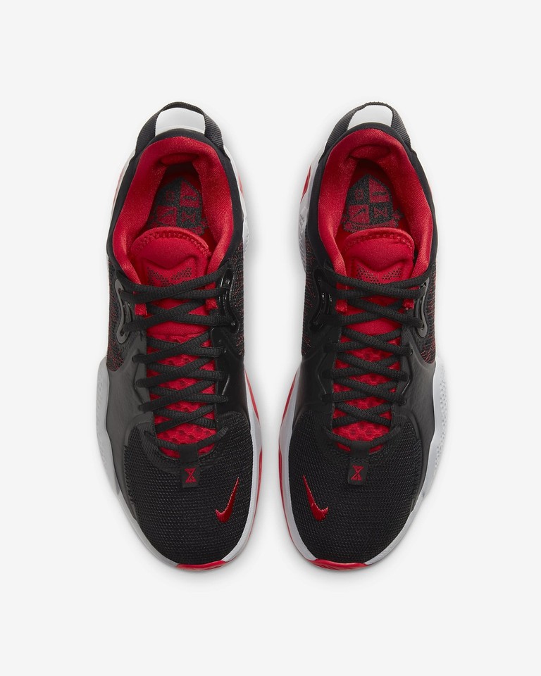 Nike PG 5 Paul George Bred Black Red White CW3143-002 sz 7.5 Men's ...