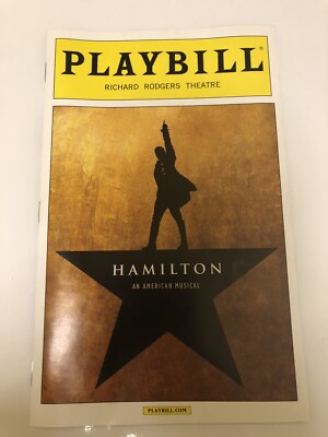 HAMILTON MUSICAL PLAYBILL NEW YORK BROADWAY LIN MANUEL 2015 | eBay