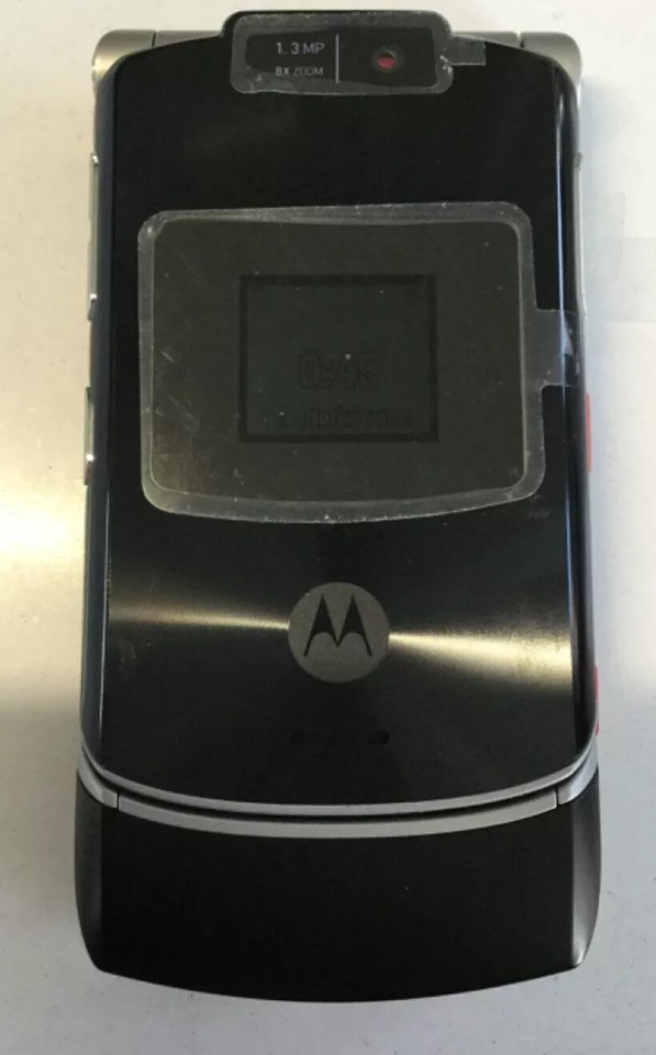 Motorola Razr v3xx Flip Cellphone 1.3MP Camera Bluetooth Mobile Phone ...