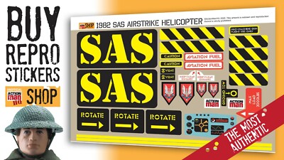 Action Man SAS Airstrike Helicopter Stickers | eBay