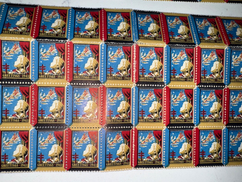 Christmas Seal Stamp Lot, American Lung Association, Vintage, Sheets ...