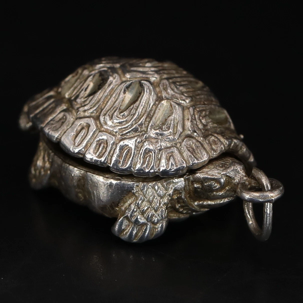 VTG Sterling Silver - 1950's Turtle Animal Locket Bracelet Charm - 7g ...