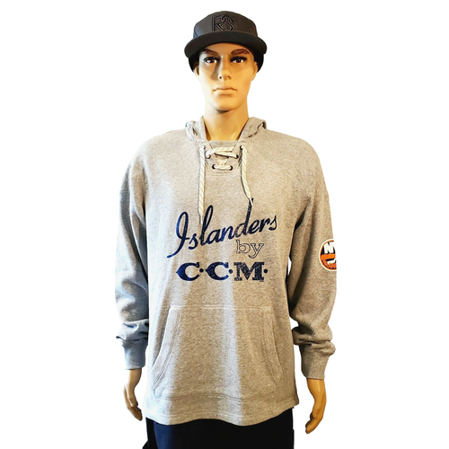 CCM NY ISLANDERS Hockey Premium Fleece Hoodie Sweatshirt MENS SIZE ...