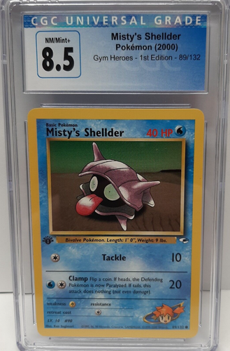 Misty's Shellder - 89/132 - CGC 8.5 Gym Heroes 1st Edition Non-holo ...