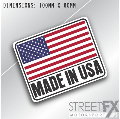 Made in USA Sticker Decal Bumper Window America Patriot Car 4x4 Truck ...