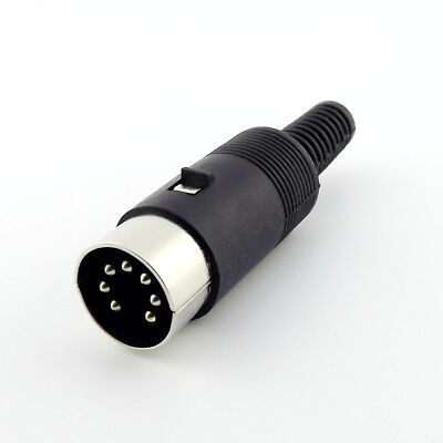 5pcs DIN Plug Male Plug Cable Connector 7 Pin With Plastic Handle | eBay