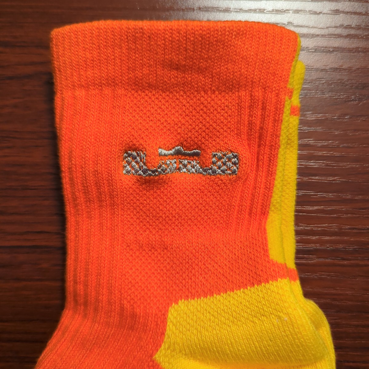 Lebron Socks Orange Nike LeBron 11 Elite Gold Socks | SportFits.com
