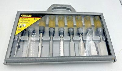 Vintage 1996 Stanley 16-902 9 piece Wood Chisel Set 1/4" to 2" USA Made ...