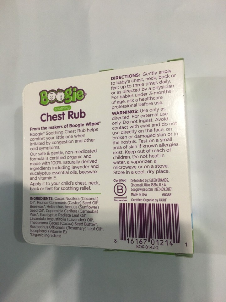 Boogie Vapor Chest Rub Stick Eucalyptus & Lavender For Baby 3Months ...