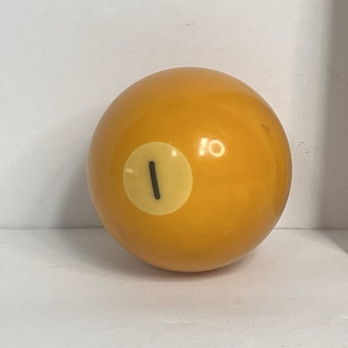vintage bakelite pool billiard ball solid number 1 yellow tested | eBay