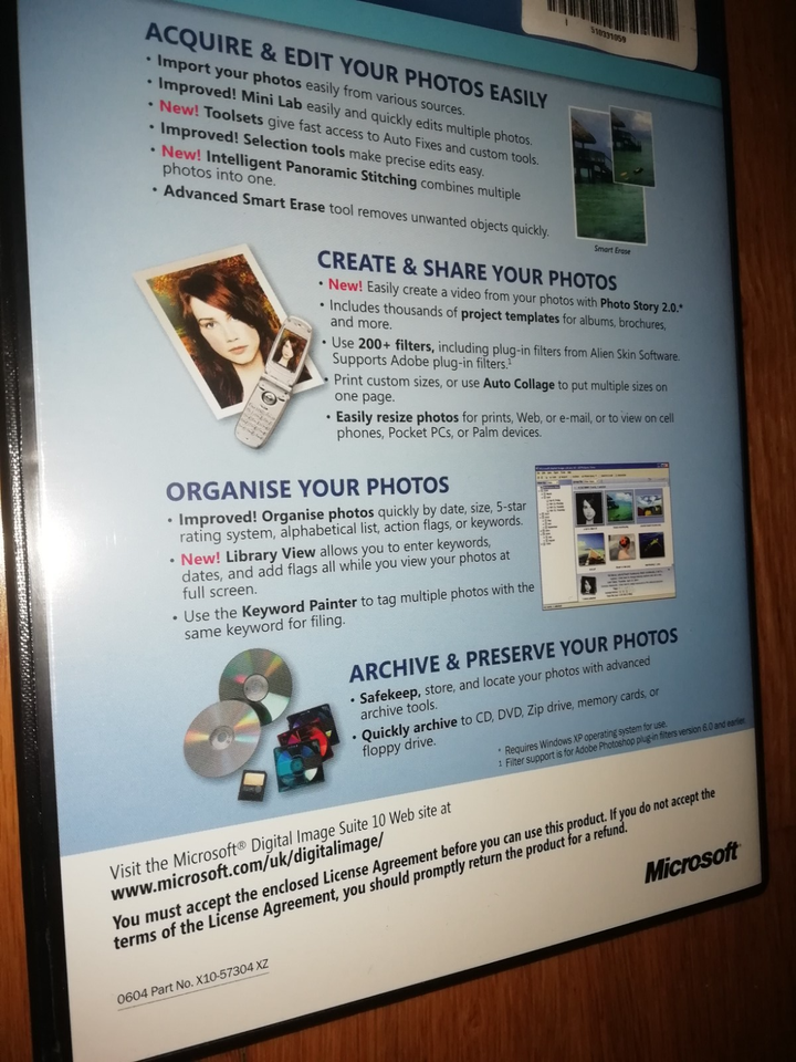 MICROSOFT DIGITAL IMAGE SUITE 10 PC CDROM BIG BOX WITH LARGE MANUAL ...
