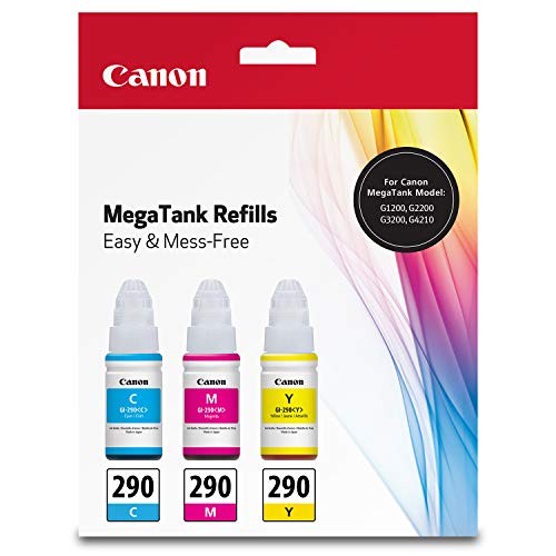 Canon GI-290 Genuine CMY Ink Bottle Value Pack, Compatible with G1200 ...